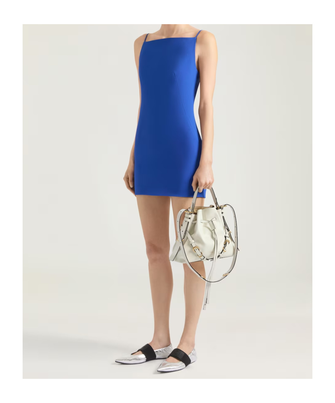 GIVENCHY Givenchy Sliced Mini Dress in Crepe Cady